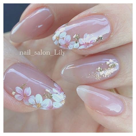 春ベージュピンク Nail Salon Lilyのネイルデザイン No7110219 ｜ネイルブック Flower Nails