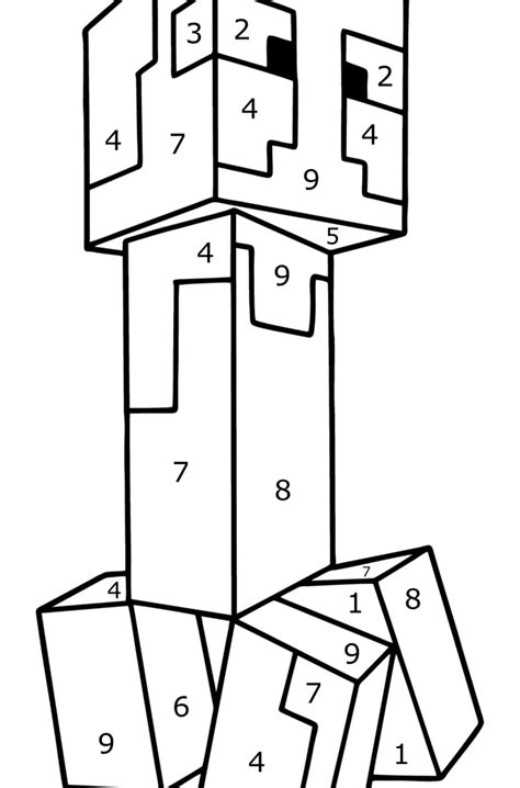 Creeper Minecraft Coloring Page
