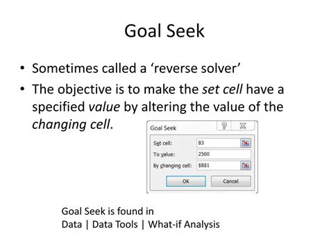 Ppt Goal Seek And Solver Powerpoint Presentation Free Download Id 2528795