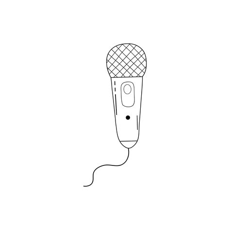 Premium Vector Hand Drawing Microphone Clipart Technology Vector Tech Clipart Electronics Clipart