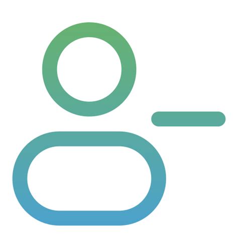remove user generic gradient outline icon