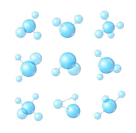 Premium Vector Realistic Detailed 3d Abstract Formation Molecule Set