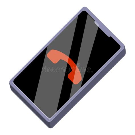 Modern Smartphone Showing Incoming Call Screen Interface Stock Vector