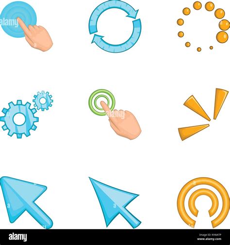 Cursor Icons Set Cartoon Style Stock Vector Image Art Alamy