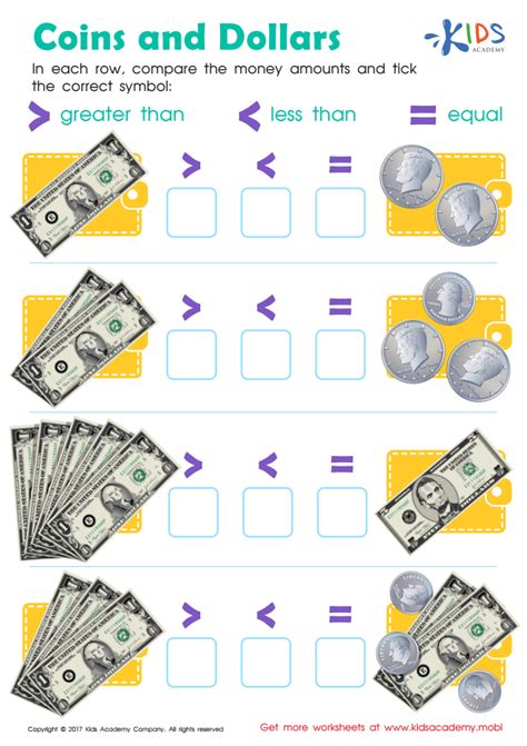 Kindergarten Money Worksheets Free Beginner Counting And Money