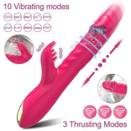 Thrusting Rabbit Vibrator For Women Sex Toys With Vibrations And Tongue