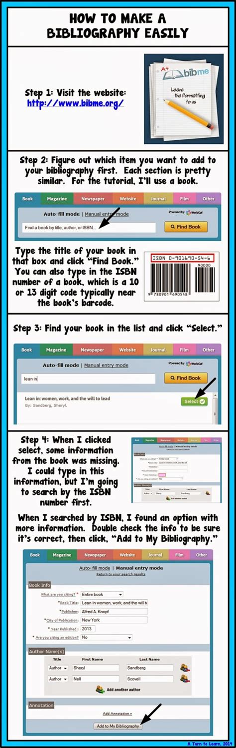 How To Make A Bibliography Easily A Turn To Learn