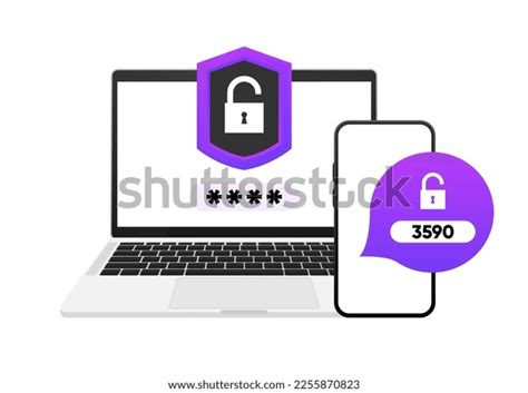 Two Steps Authentication Verification Code Message Stock Vector Royalty Free 2255870823