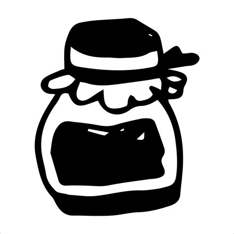 Vector Single Element Jar With Jam Silhouette 10065440 Vector Art At