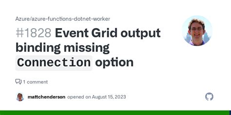 Event Grid Output Binding Missing `connection` Option · Issue 1828