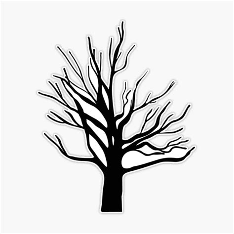 Simple Leafless Tree Silhouette