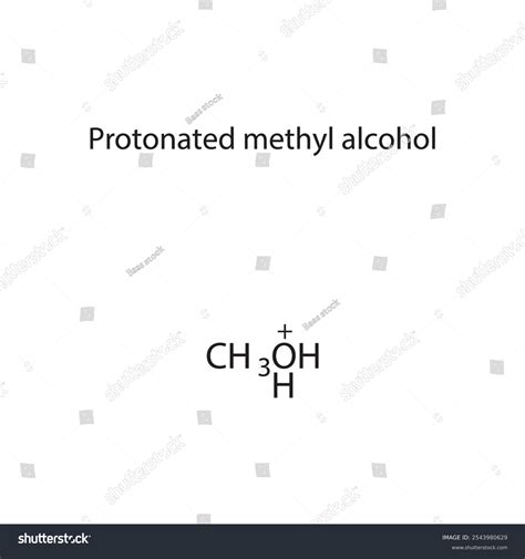 Protonated Methyl Alcohol Skeletal Structure Diagramorganic Stock Vector Royalty Free