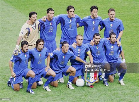 The Italy Team Line Up For A Group Photo Prior To The Fifa World Cup