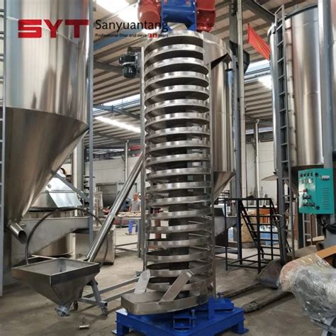 High Efficiency Food Spiral Conveyor Powder Cooling Vibrating Conveyor
