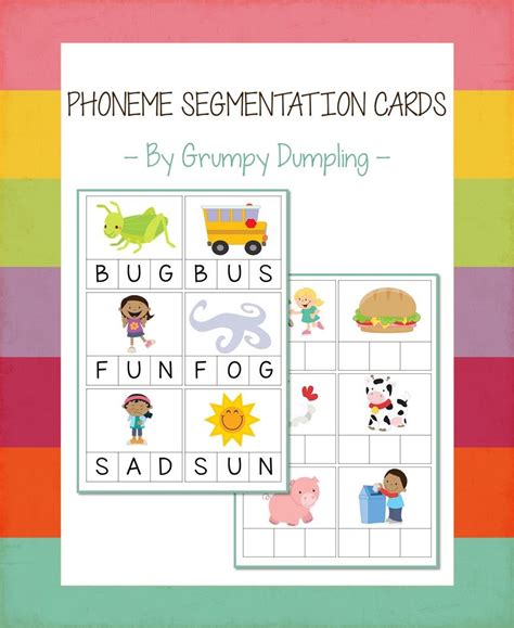 Phoneme Segmentation Cards Pack 1 Phoneme Segmentation Teacher
