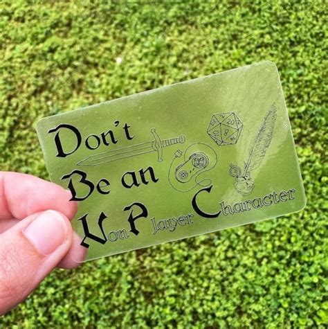 Dont Be An Npc Sticker Clear Sticker Gamer Sticker Non Player Character Etsy
