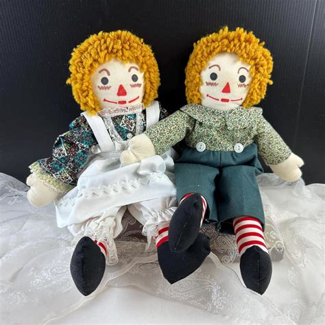Vintage Raggedy Ann And Andy Dolls