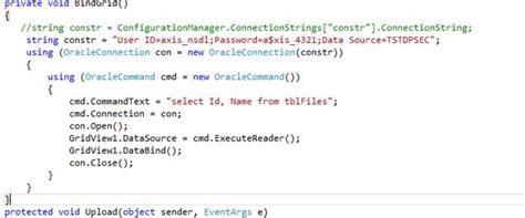 Upload Files And Save In Oracle Database In Blob Format In Aspnet