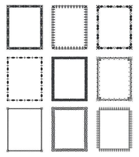 Set Of Frameworks For Design A Vector Illustration 20880495 Vector Art At Vecteezy