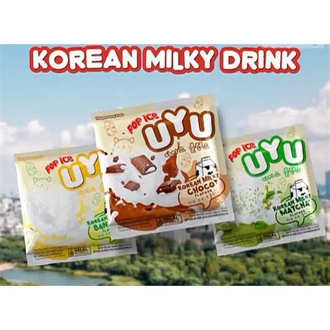 Jual Pop Ice Uyu Korean Milky Drink Sachet 20gram Shopee Indonesia