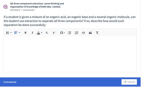 Solved Q3 Three Component Extraction Some Thinking And