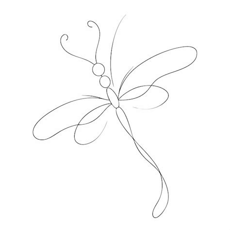 Line Dragonfly Vectors And Illustrations For Free Download