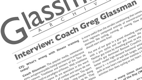 Interview Coach Greg Glassman The Broken Science Initiative