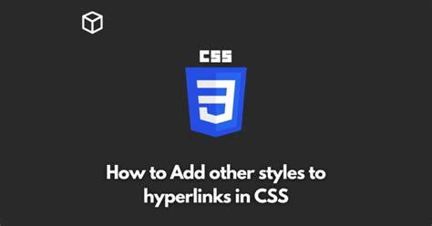 How To Create Link Boxes In CSS Programming Cube