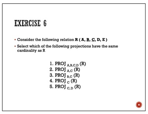 Solved EXERCISE Consider The Following Relation R A B C Chegg Com