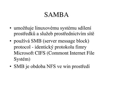 Ppt Samba Powerpoint Presentation Free Download Id5802477