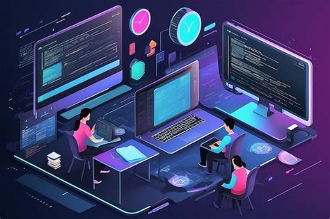 premium photo software code testing concept illustration