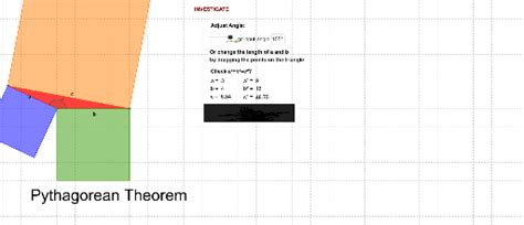 Investigation In Looking For Pythagoras GeoGebra