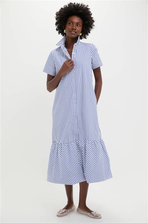 Blue And White Stripe Martine Bubble Maxi Dress Tuckernuck