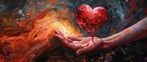 Hand Holding Heart Where Passion Meets Purpose Premium Ai Generated Image
