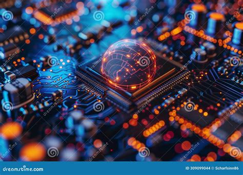 Conceptual Visualization Of A Quantum Computer Stock Photo Image Of Card Industry