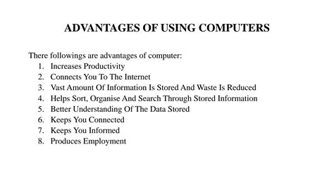 SOLUTION: Lecture 2 advantages and disadvantages of using computers - Studypool