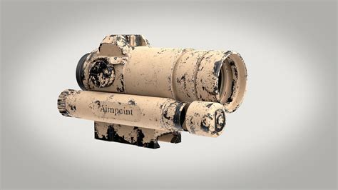 3d Model Tactical Scope Two Texture Sets Vr Ar Low Poly Cgtrader