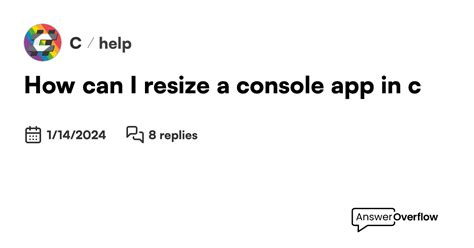 How Can I Resize A Console App In C C