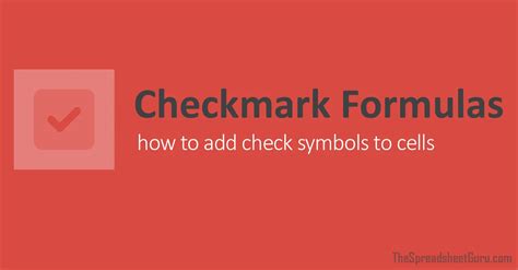 tick mark symbol in excel