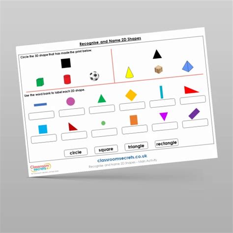 Recognise And Name 2d Shapes Discussion Problem Resource Classroom Secrets