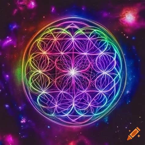 3d Flower Of Life Pattern With Sphere In Grayscale On Craiyon
