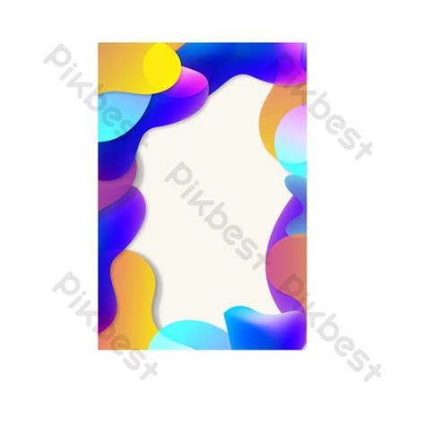 웨이브 포스터 다채로운 귀여운 테두리 일러스트 Png Psd 무료 다운로드 Pikbest