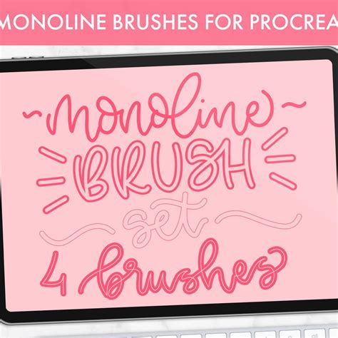 Brush Script Outlined Etsy