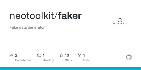 Github Neotoolkitfaker Fake Data Generator