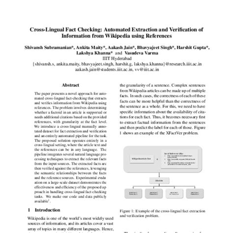 Cross Lingual Fact Checking Automated Extraction And Verification Of