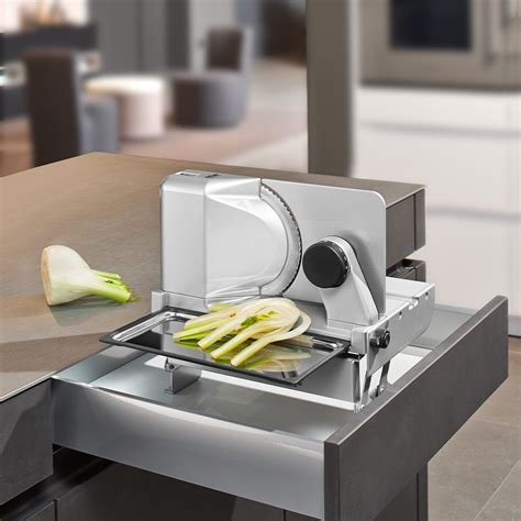 Built In Food Slicer Space Saving Food Slicer Mounted In The Drawer
