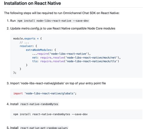 Is There Any Detailed Documentation Of React Native Issue Microsoft Omnichannel Chat