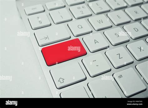 Dynamic Keyboard With Red Button Stock Photo Alamy