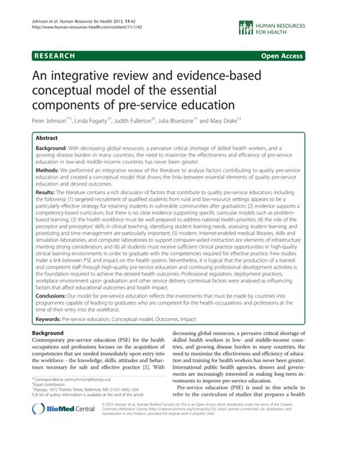 Pdf An Integrative Review And Evidence Based Conceptual Model Of The