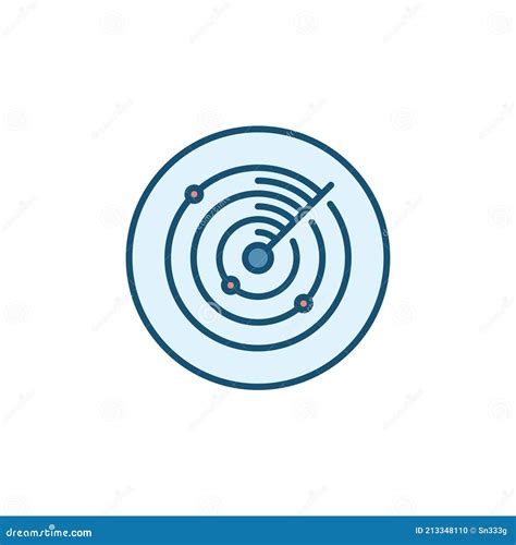 Radar Vector Round Concept Colored Icon Or Symbol Stock Vector Illustration Of Digital